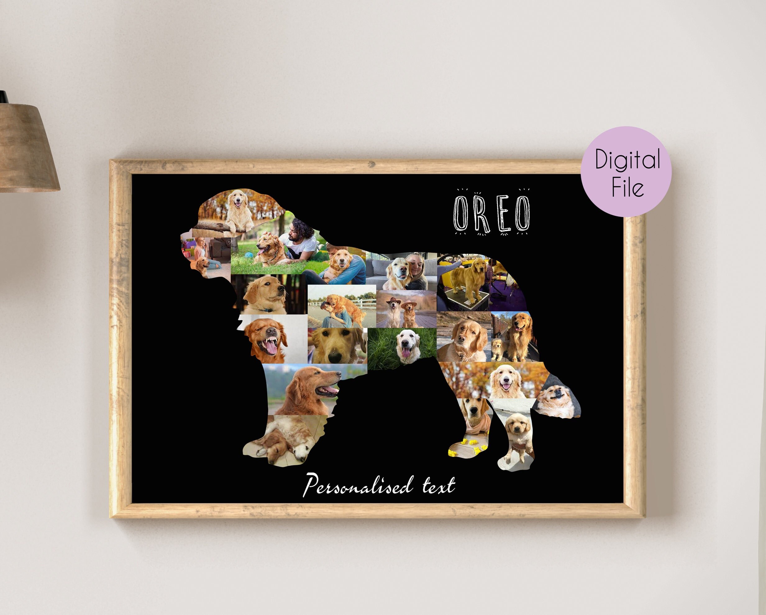 PRINTABLE Custom Pet Photo Collage Custom Birthday Gift - Etsy
