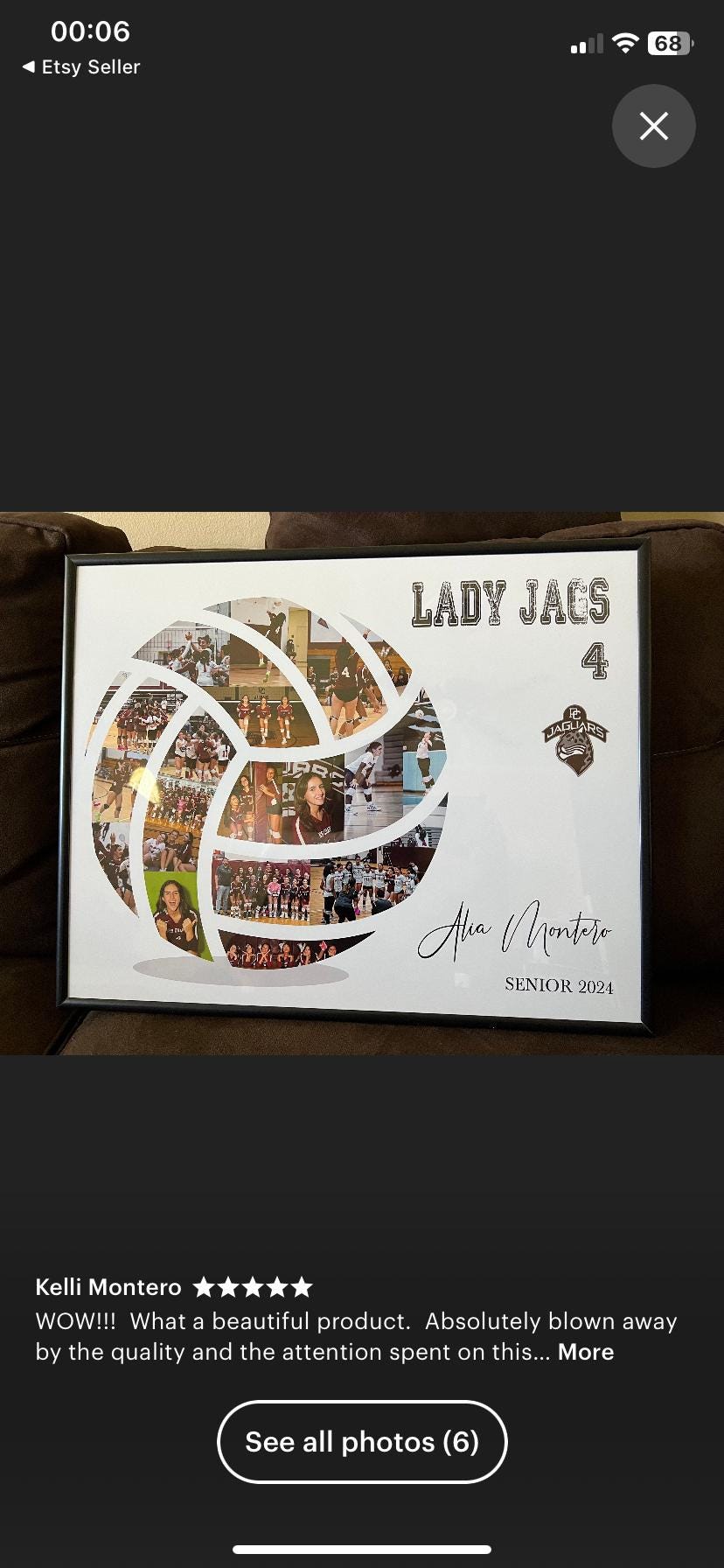 PRINTABLE Volleyball Sport Photo Collage, Senior Night Gifts Volleyball ...