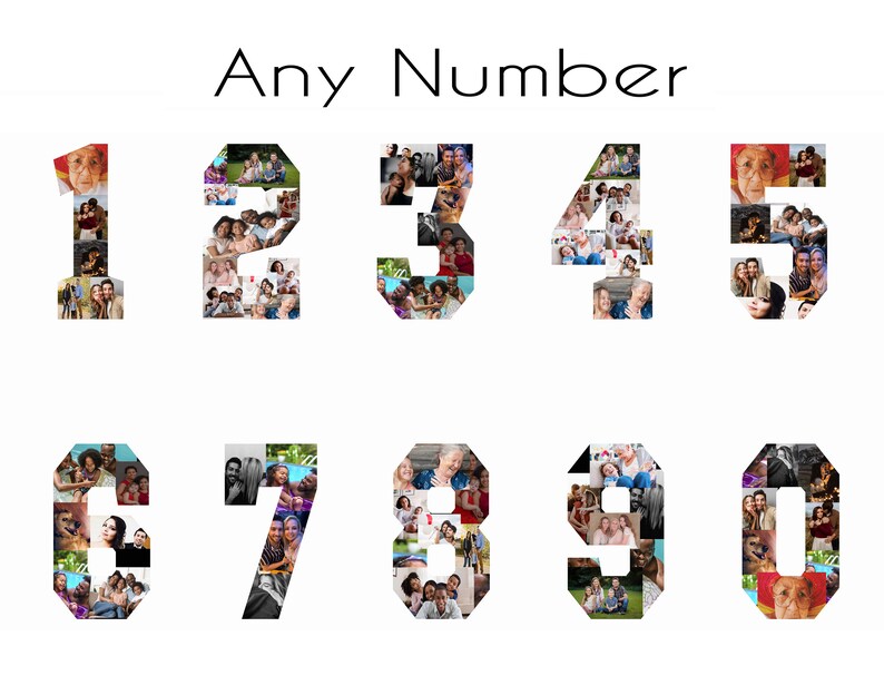 PRINTABLE Custom Any Number Photo Collage Custom Sports - Etsy