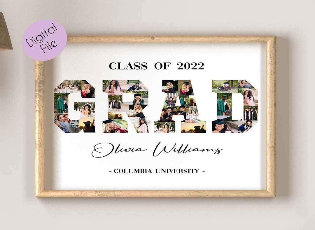 PRINTABLE Custom Graduate Photo Collage, Grad 2022, Personalized Grad ...