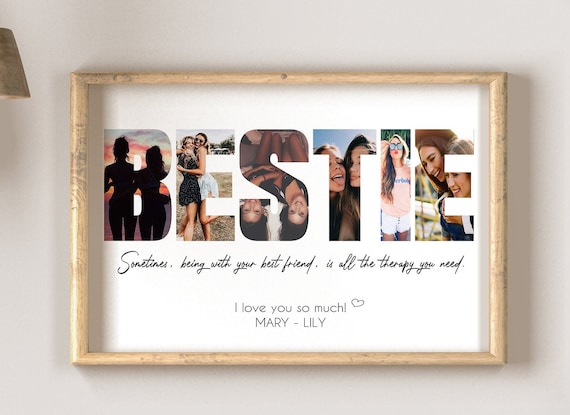 PRINTABLE Bestie Personalized Collage Gift for Best Friend - Etsy