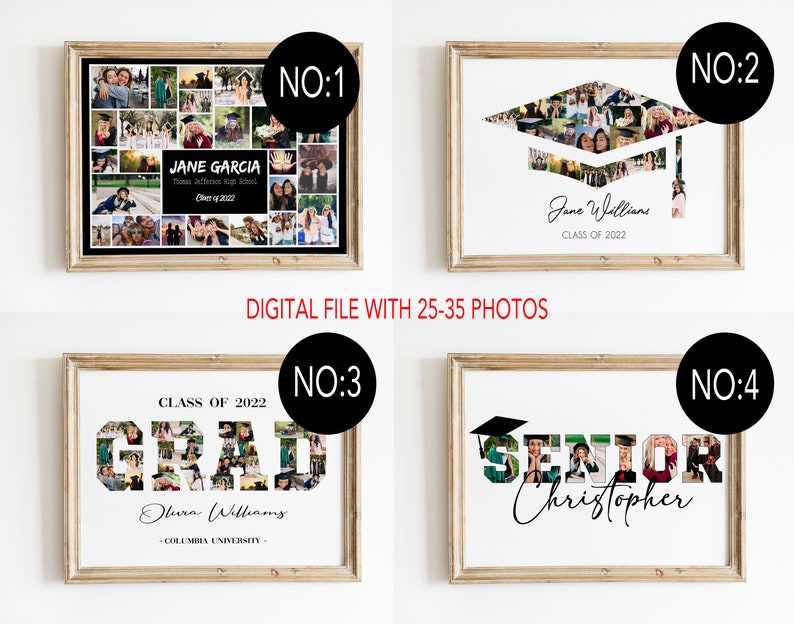 PRINTABLE Graduation Photo Collage Graduation Gift - Etsy