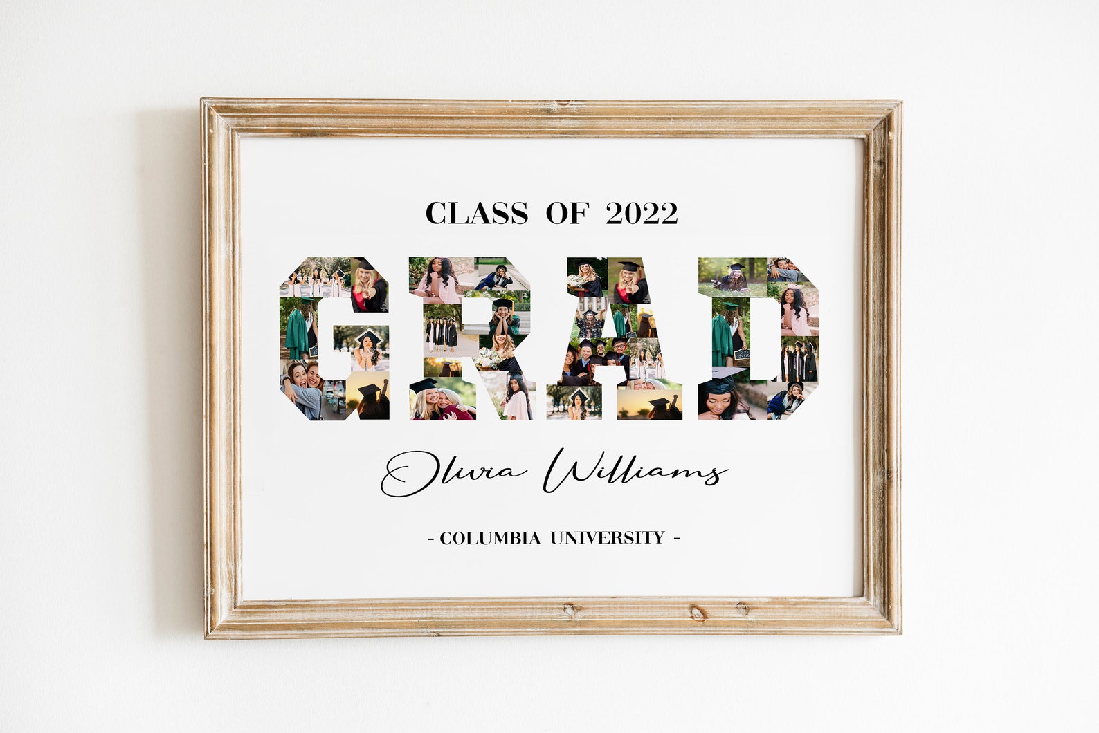 PRINTABLE Graduation Photo Collage, Graduation Gift, Graduation Cap ...