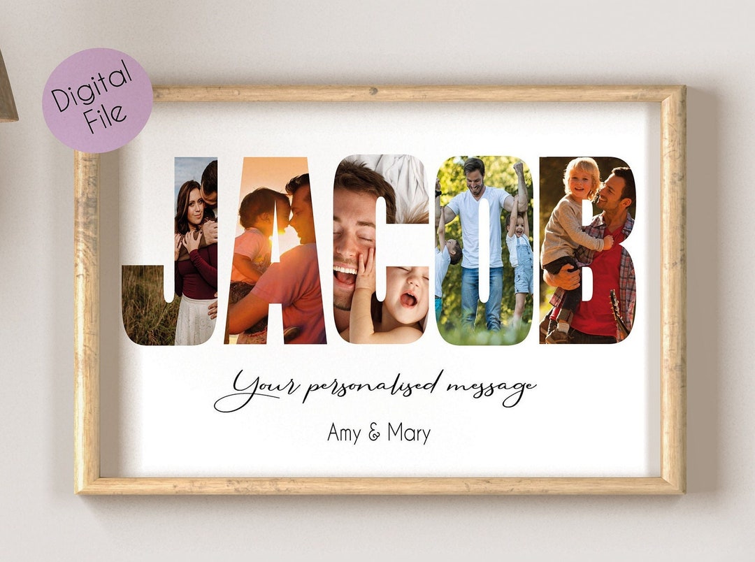 PRINTABLE Custom Name Collage, Personalized Photo Collage, Custom ...