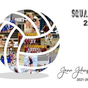 PRINTABLE Volleyball Sport Photo Collage Senior Night Gifts - Etsy