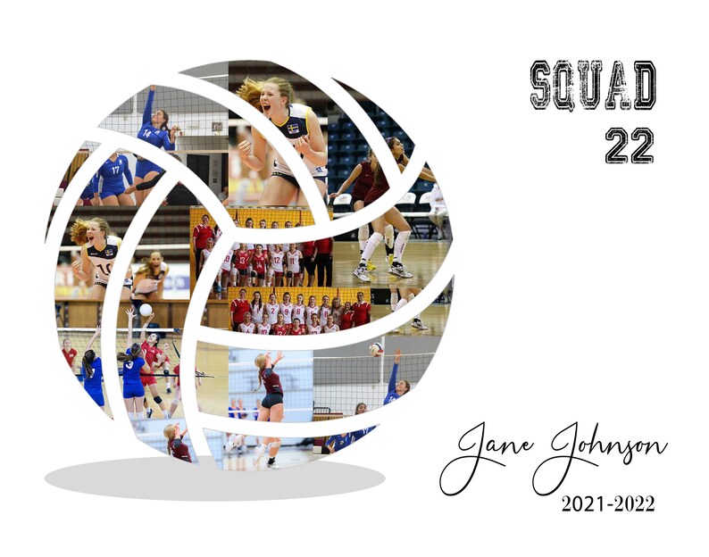PRINTABLE Volleyball Sport Photo Collage Senior Night Gifts - Etsy