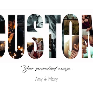 PRINTABLE Custom Name Collage, Personalized Photo Collage, Custom ...