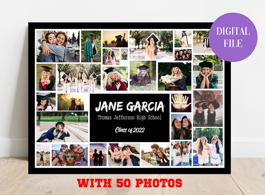 PRINTABLE Graduate Photo Collage Graduation Gift - Etsy