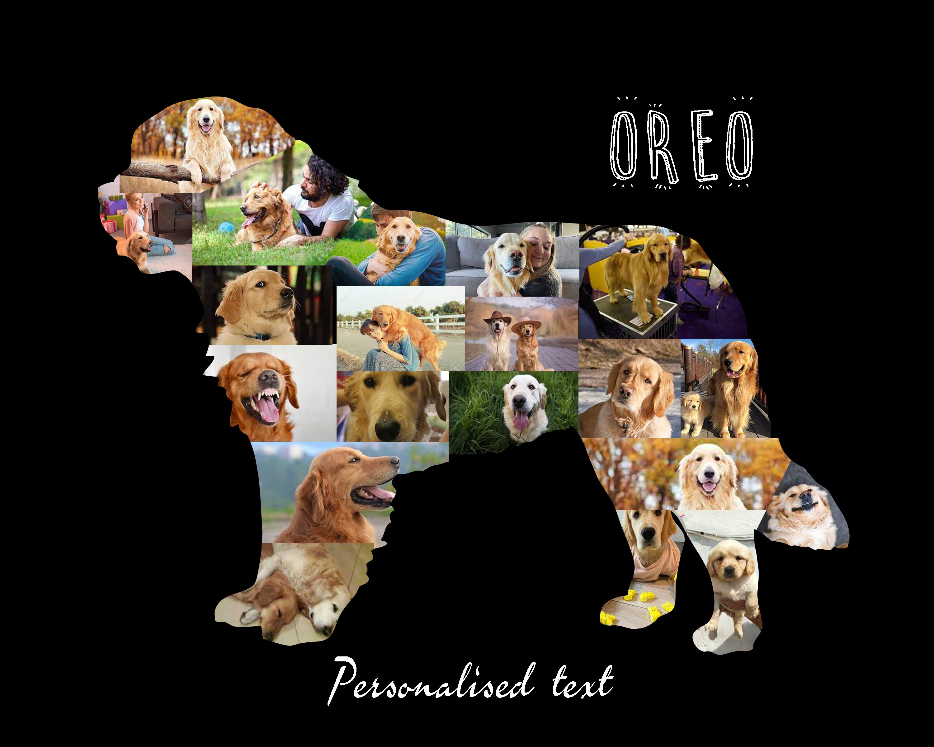 PRINTABLE Custom Pet Photo Collage Custom Birthday Gift - Etsy