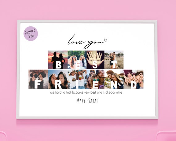 PRINTABLE Bestie Personalized Collage Gift Gift for Best | Etsy