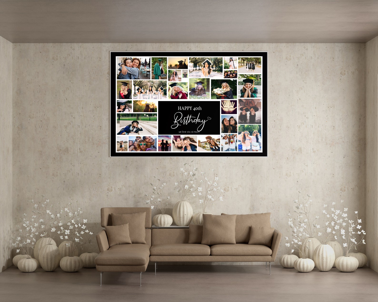 PRINTABLE Custom Birthday Photo Collage Custom Photo Gift - Etsy