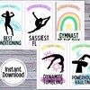 Gymnastics Meet Tracker Printable | Personalized Gymnast Scorebook ...