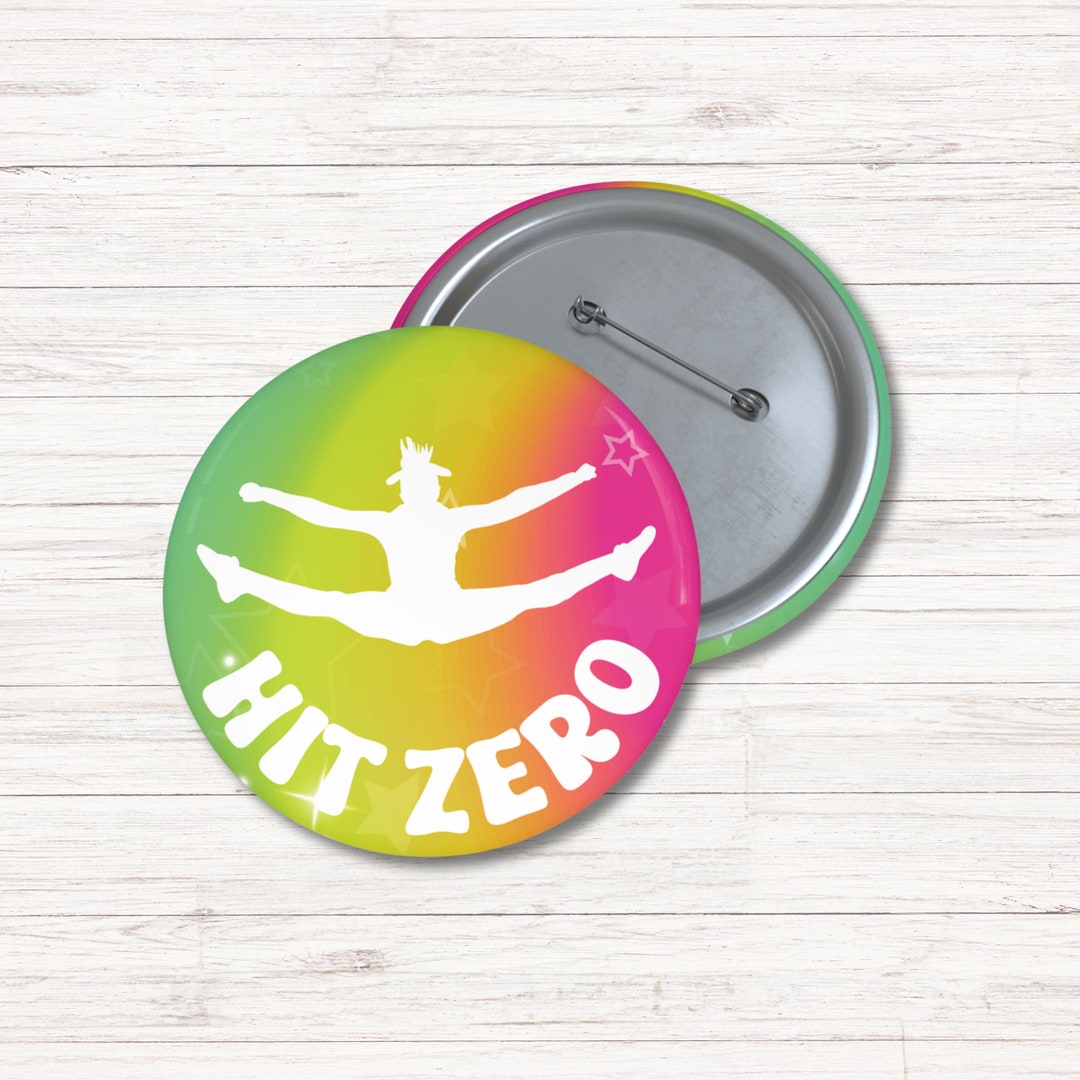 Cheer Hit Zero Pin Button | Cheer Team Squad Gift Party Favor | Zero ...