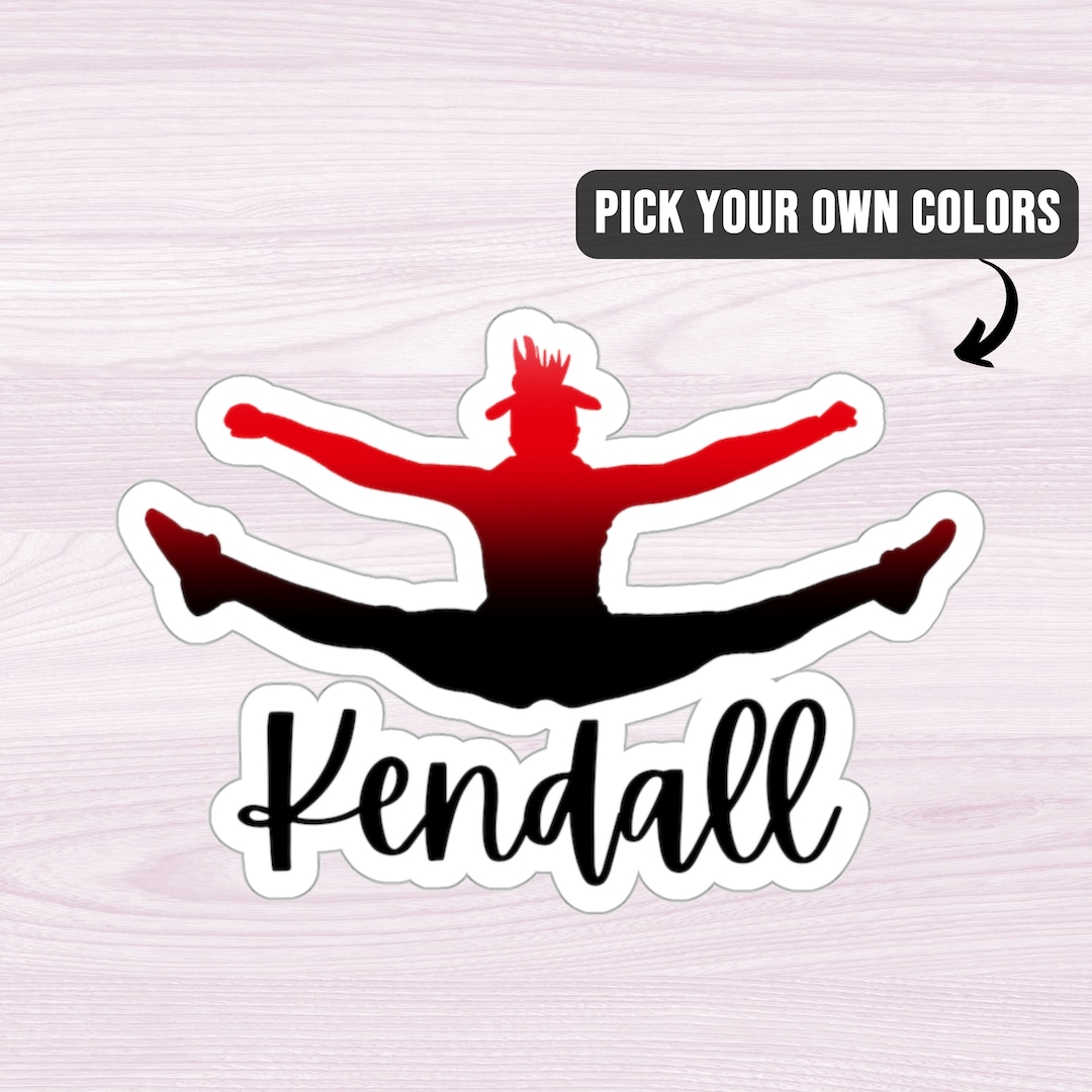 Personalized Cheer Sticker | Cheerleading Custom Name Sticker for ...