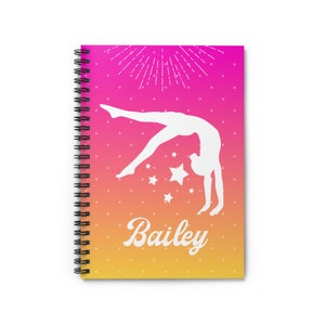 Gymnastics Spiral Notebook | Gymnast Personalized Notebook | Gymnast ...
