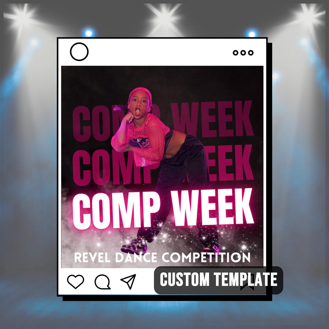 Dance Custom Competition Week Post Template | Personalized Social Media ...