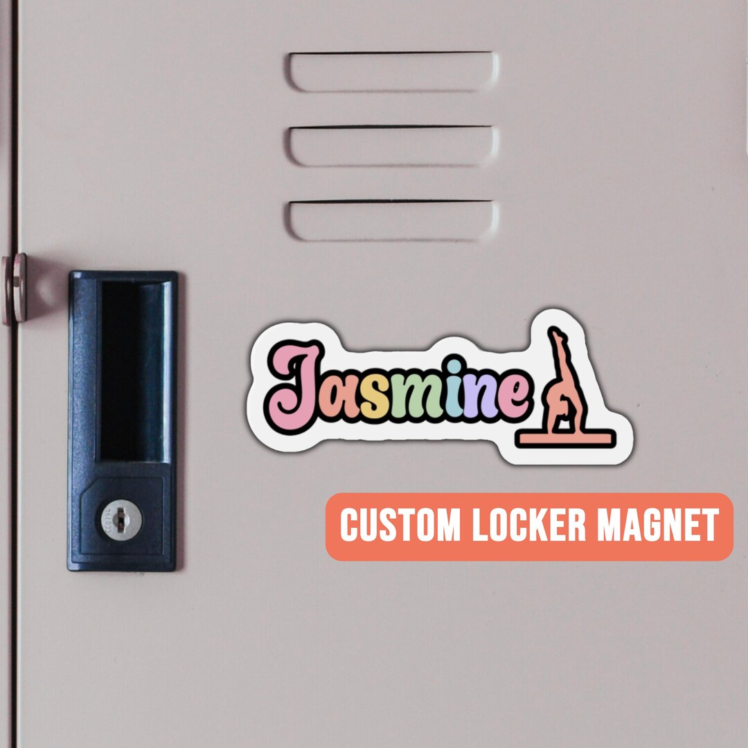 Gymnastics Custom Magnet | Gymnast Personalized Name Locker Magnet ...