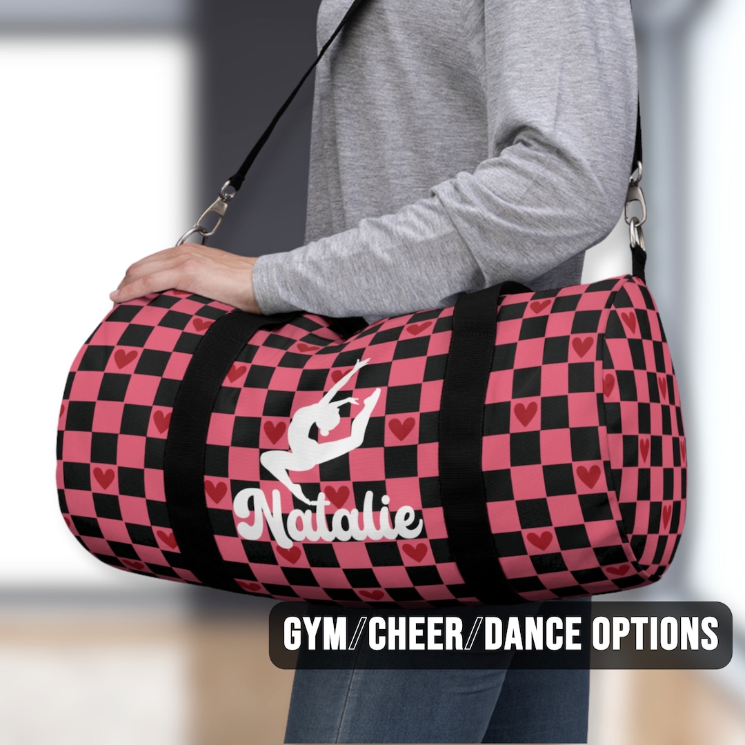Heart Checker Dance Duffel Bag | Custom Name Dancer Training ...