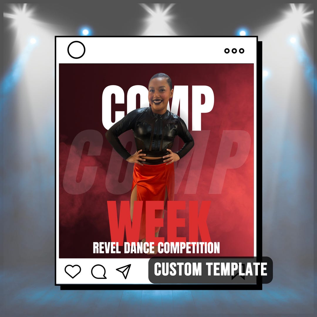Dance Custom Competition Week Post Template | Personalized Social Media ...