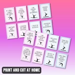Gymnastics Affirmation Cards | Gymnast Meet Competition Affirmations ...