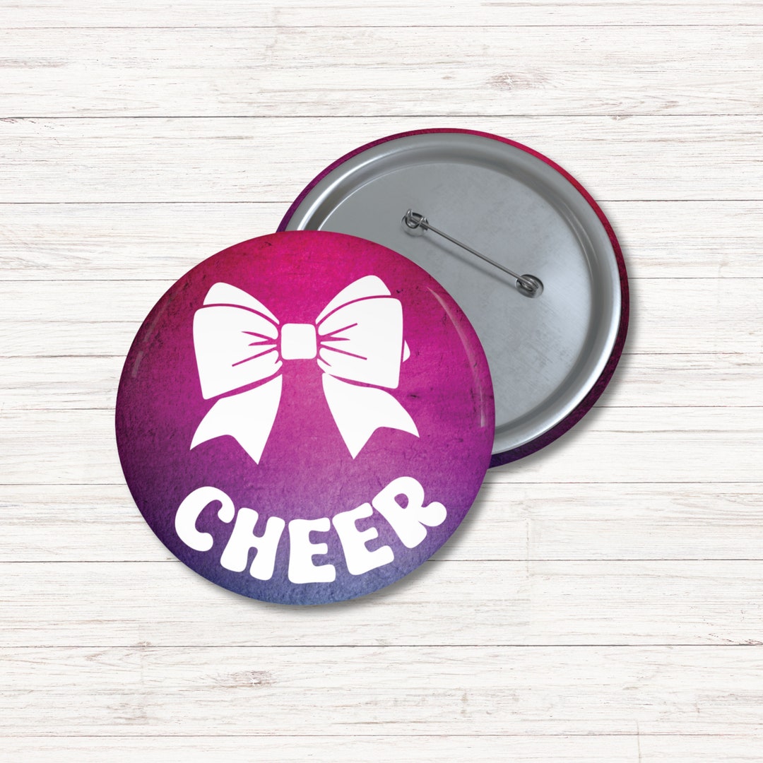 Cheer Pin Button | Cheer Team Squad Gift Party Favor | Cheer Bow All ...