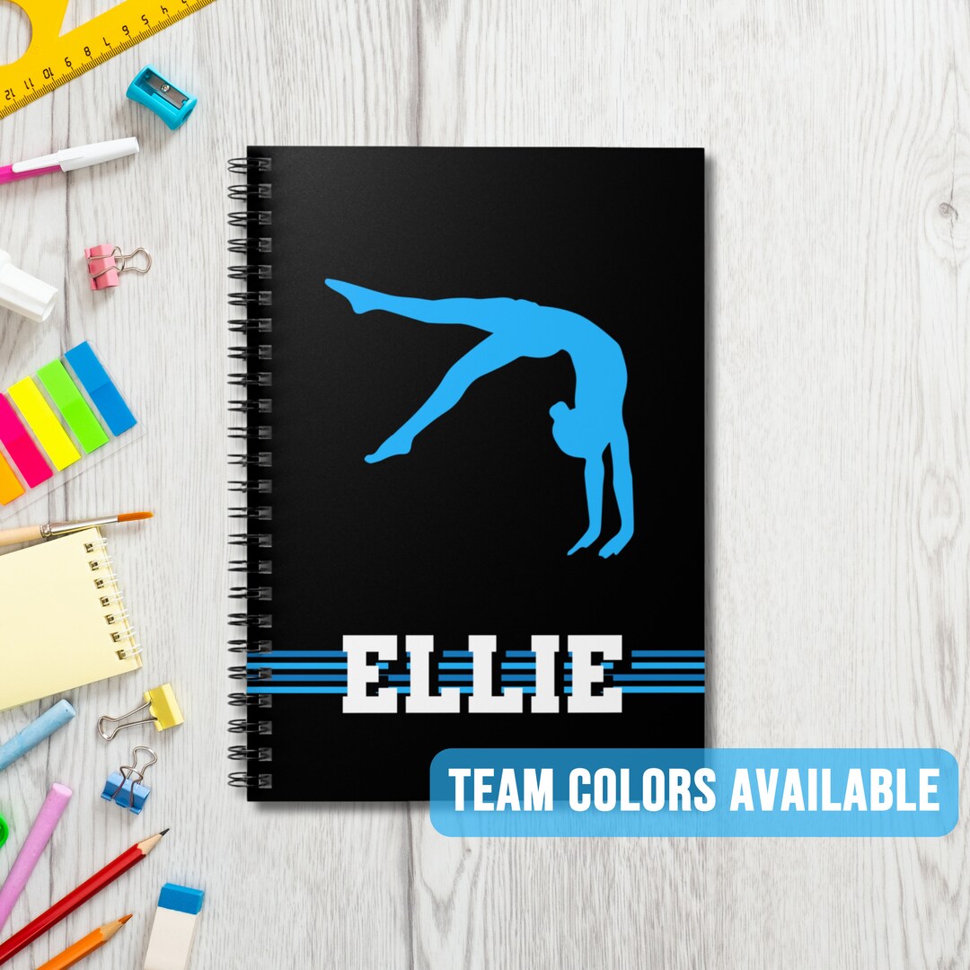 Gymnastics Custom Notebook | Personalized Gymnast Stationery Gift ...