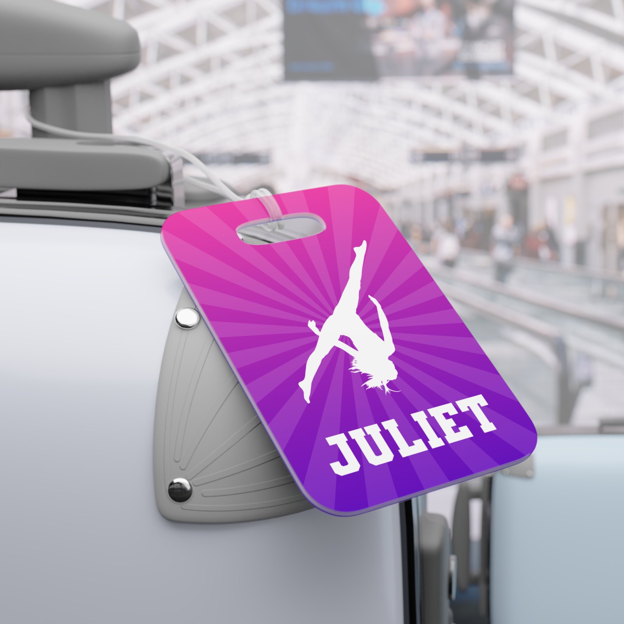 Gymnastics Personalized Bag Tag | Custom Gymnast Luggage Name Tag ...