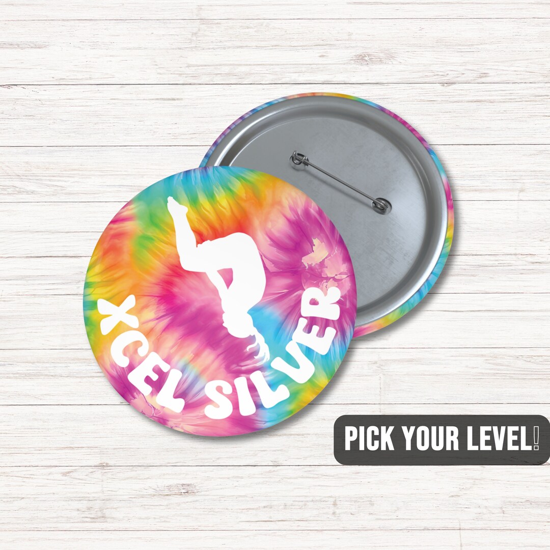 Gymnastics Custom Level Pin Button | Gymnast Team Gift Season Party ...