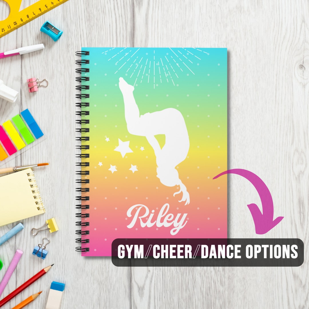 Cheer Spiral Notebook | Cheerleader Personalized Notebook | Cheerleader ...
