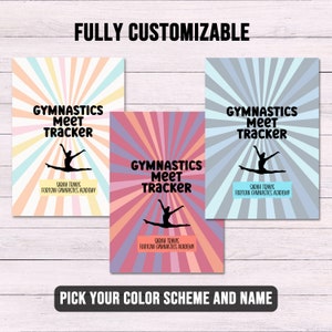 Gymnastics Meet Tracker Printable | Personalized Gymnast Scorebook ...
