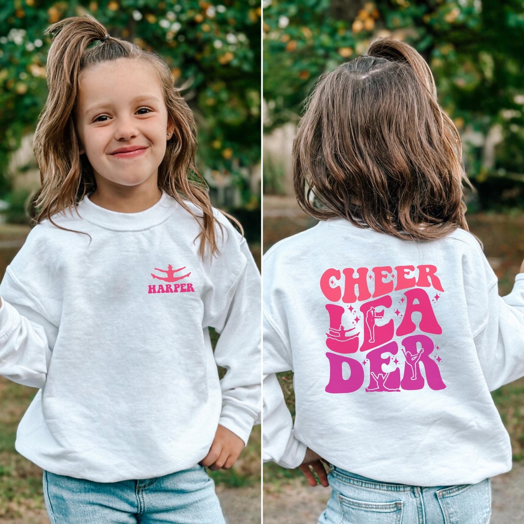 Retro Cheerleader Personalized Sweatshirt | Cheerleading Girls Sweater ...