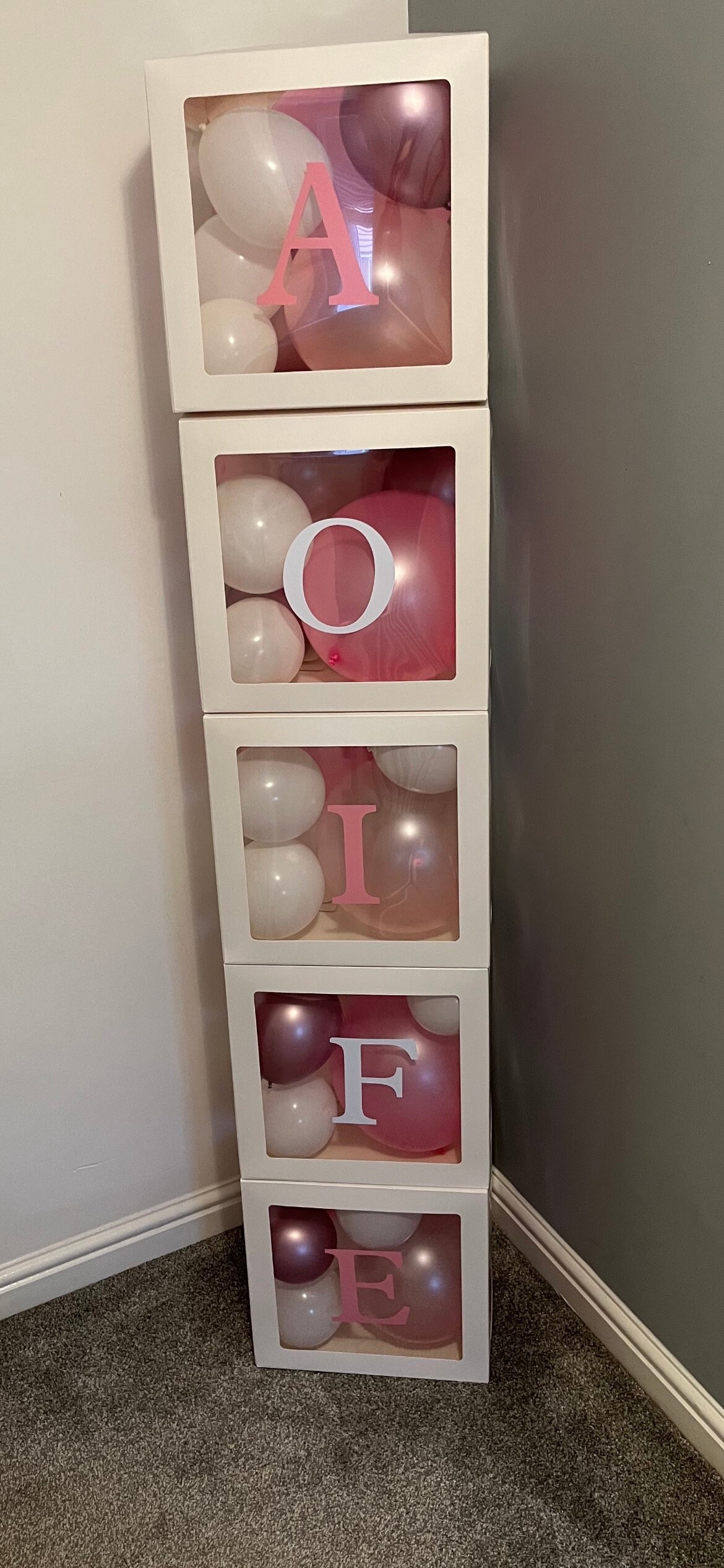 Vinyl Balloon Box Letters & Numbers ,special Occasions, Birthday ...