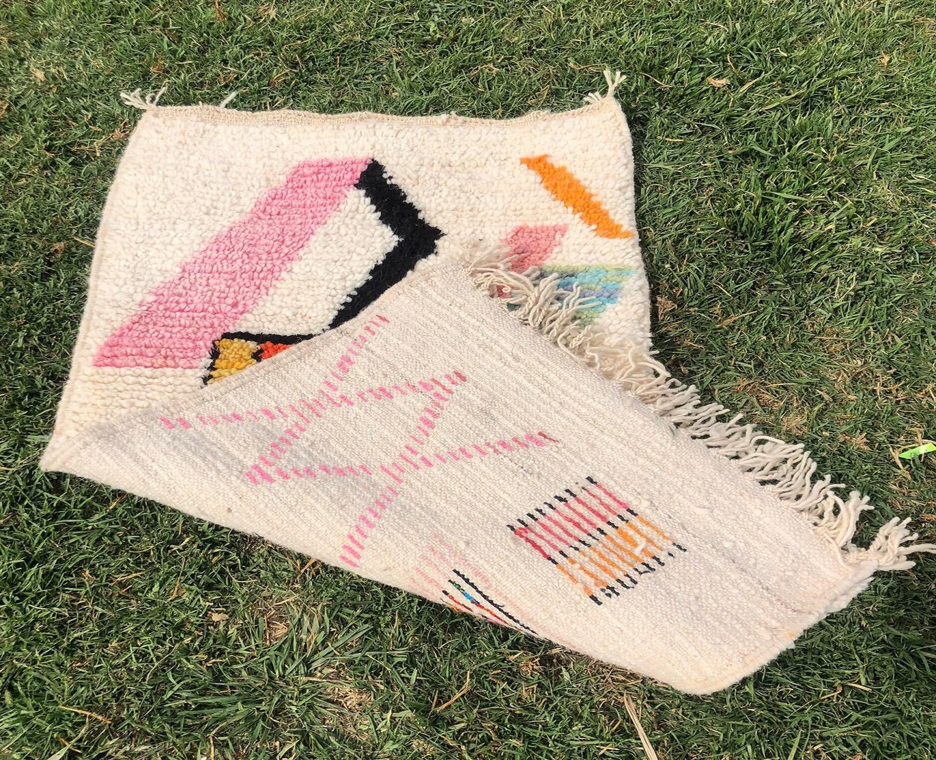 Moroccan Rug Small Beni Ourain Style -110x57 CM Small Handwoven Rug ...
