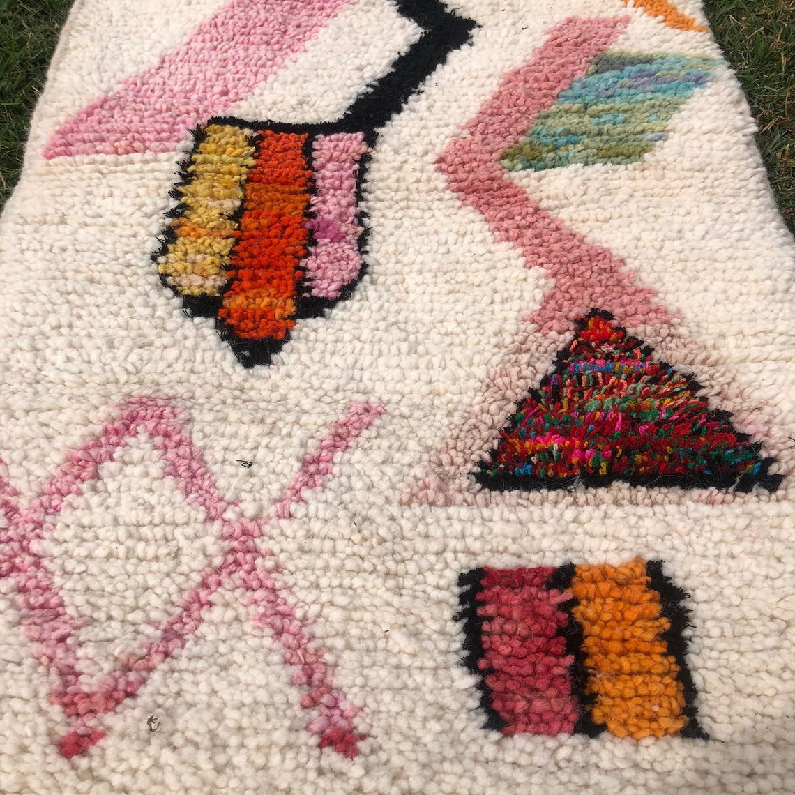Moroccan Rug Small Beni Ourain Style 110x57 CM Small Handwoven Rug ...