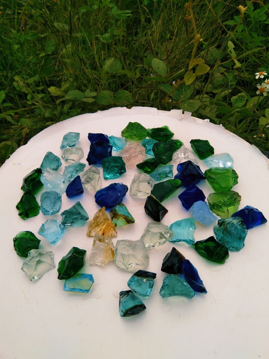 54 Pcs// 993 Gr of Rough Andara Crystal Mix Colors Monatomic for ...