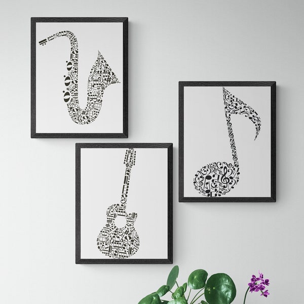 Black and White Music Prints - Etsy