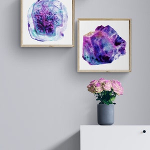 Amethyst Wall Decor, Amethyst Crystal Art, Gemstone Wall Decor, Purple ...