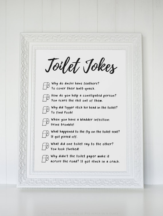 Funny Toilet Print Bathroom Wall Decor Bathroom Decor for - Etsy