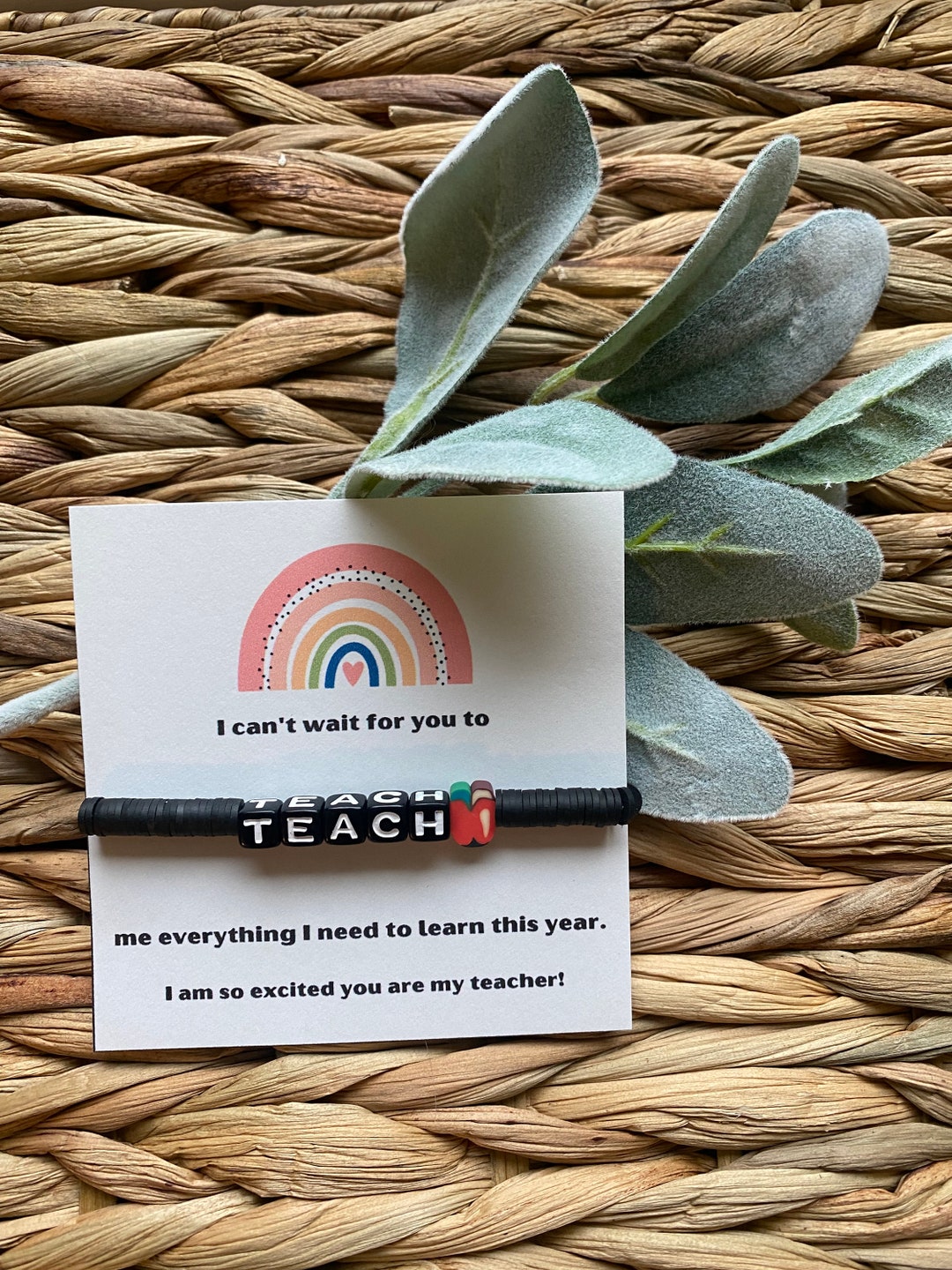 Back to School Teacher Bracelet - Etsy