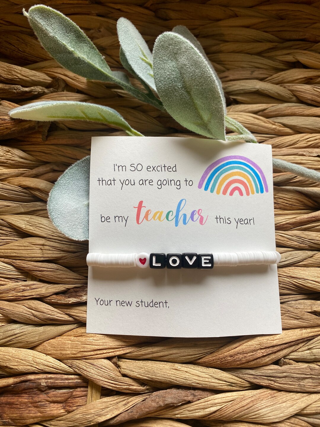 Back to School Teacher Bracelet - Etsy