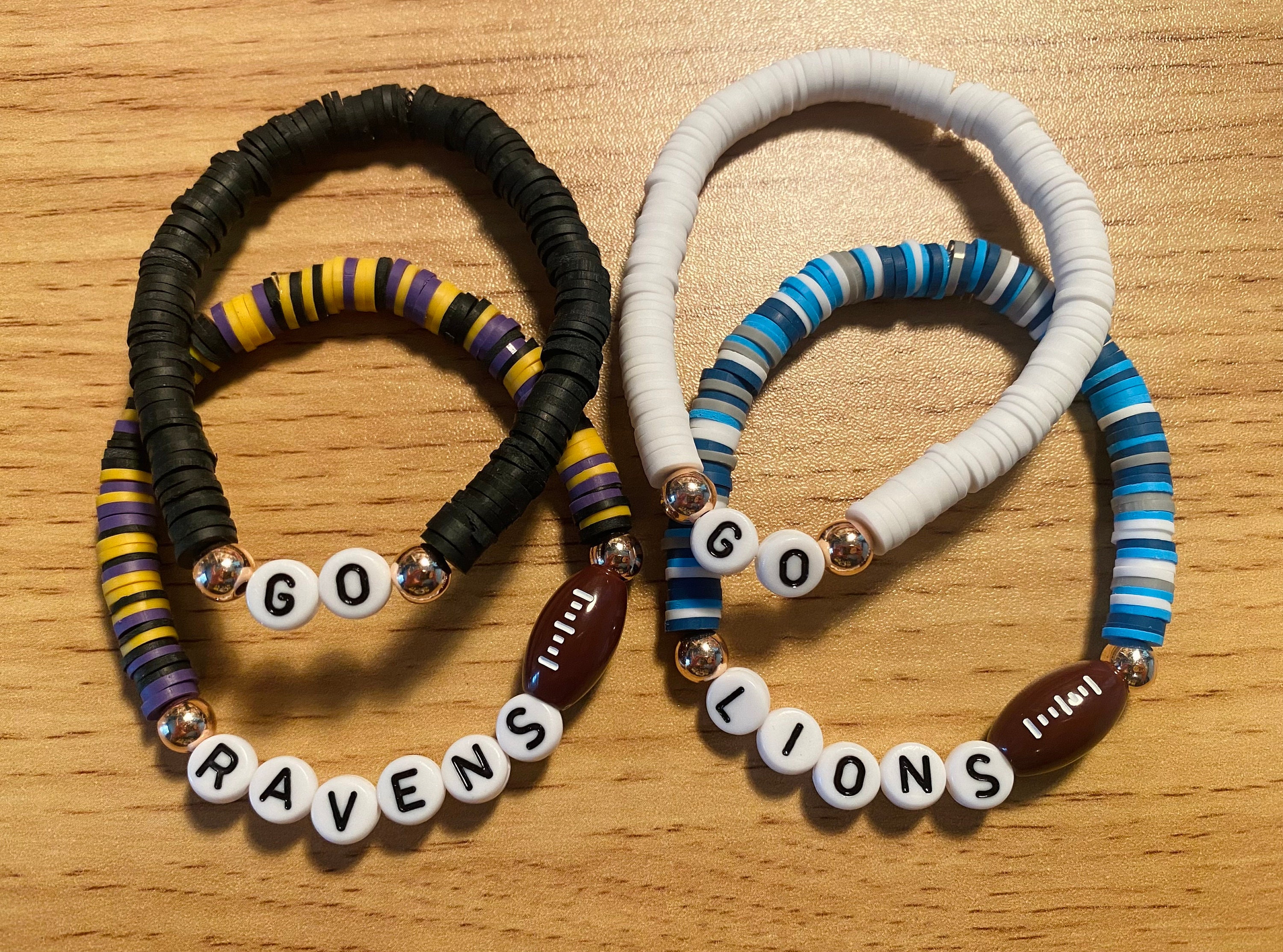Football Team Color Bracelet - Etsy
