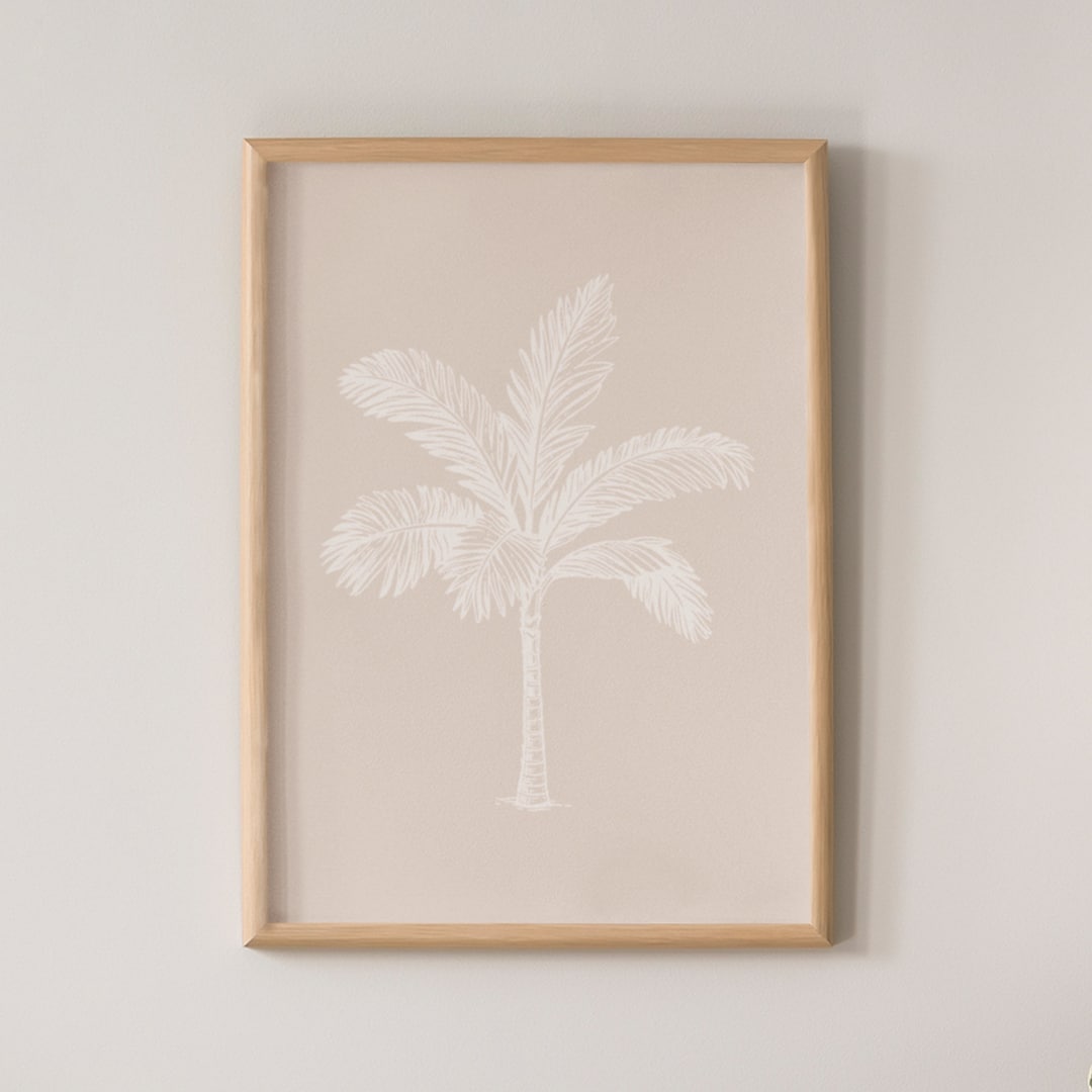 Neutral Palm Tree Print | Palm Tree Print | Tropical Wall Art ...