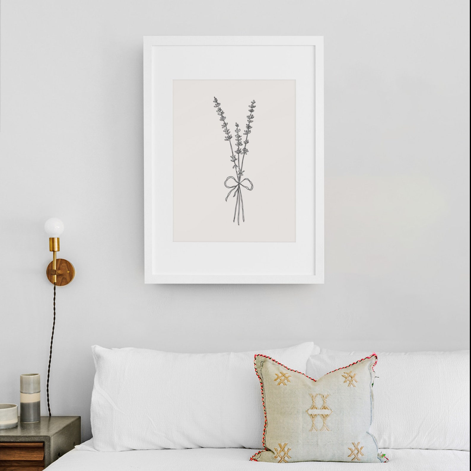 Lavender Botanical Bouquet Print | Lavender Botanical Print | Vintage ...