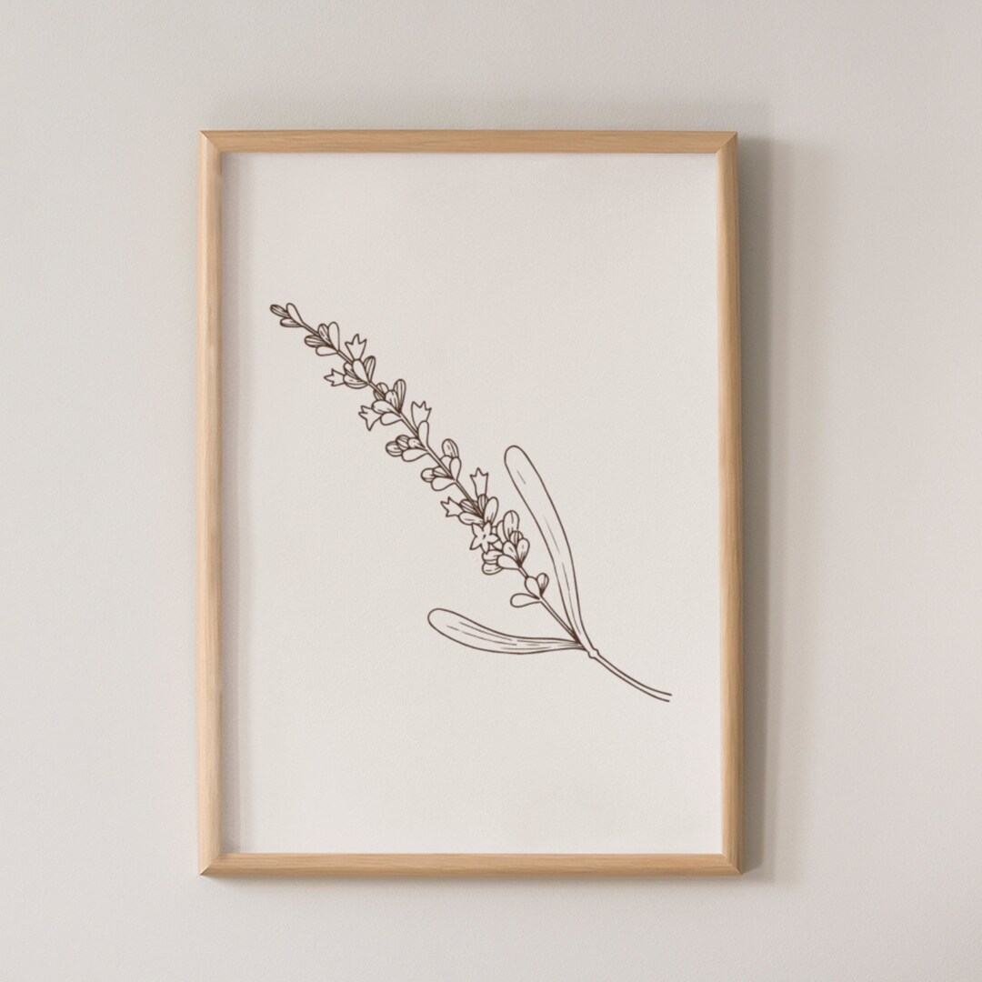 Lavender Botanical Print | Vintage Herb Print | Lavender Wall Art ...