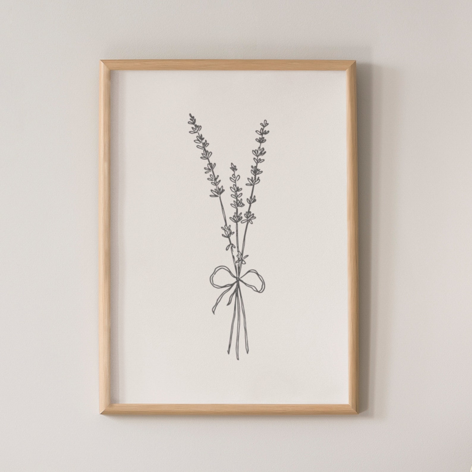 Lavender Botanical Bouquet Print | Lavender Botanical Print | Vintage ...