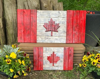 Canadian Rustic Flag - Etsy