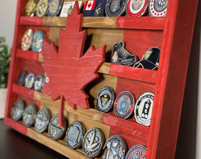 Challenge Coin Holder Canada Wall Mount Law Enforcement/military Coin ...