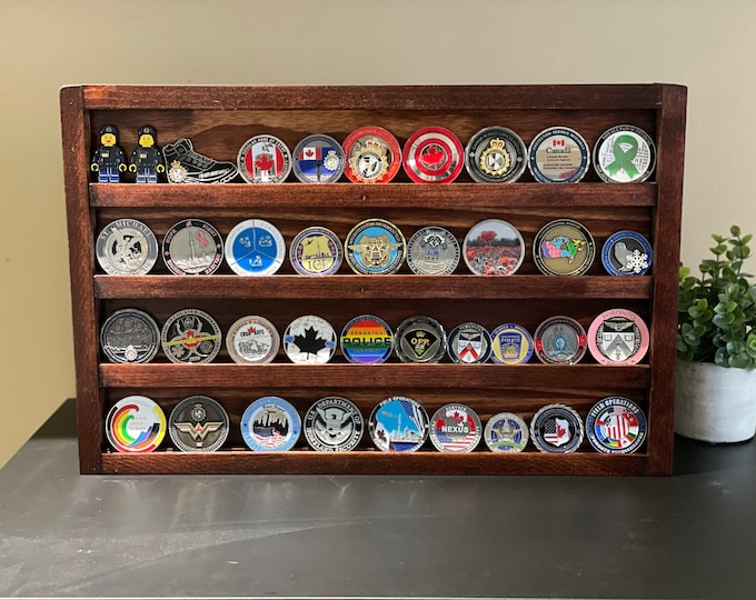 Challenge Coin Holder Wall Mount Law Enforcement Military Coin Display ...