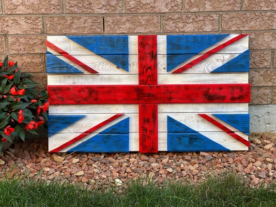 3D Wooden Union Jack Flag United Kingdom Cottage Backyard - Etsy
