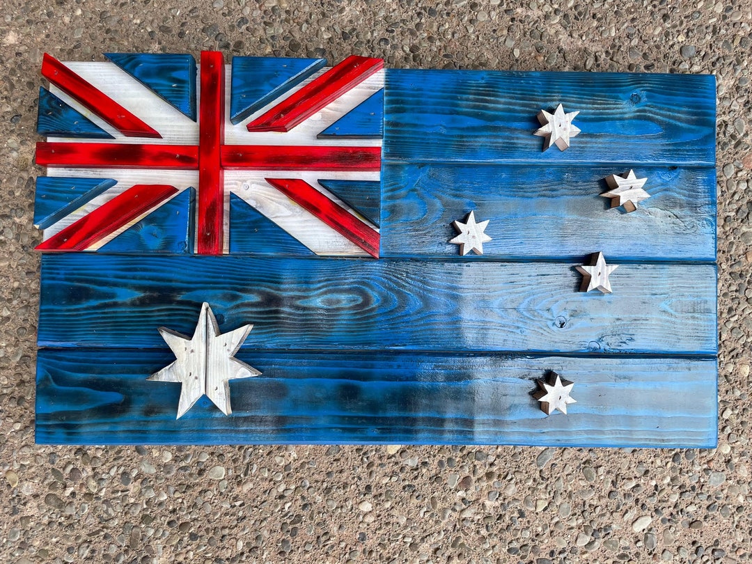 3D Australian Flag | Cottage Backyard Porch Decor | Australia | Wood ...